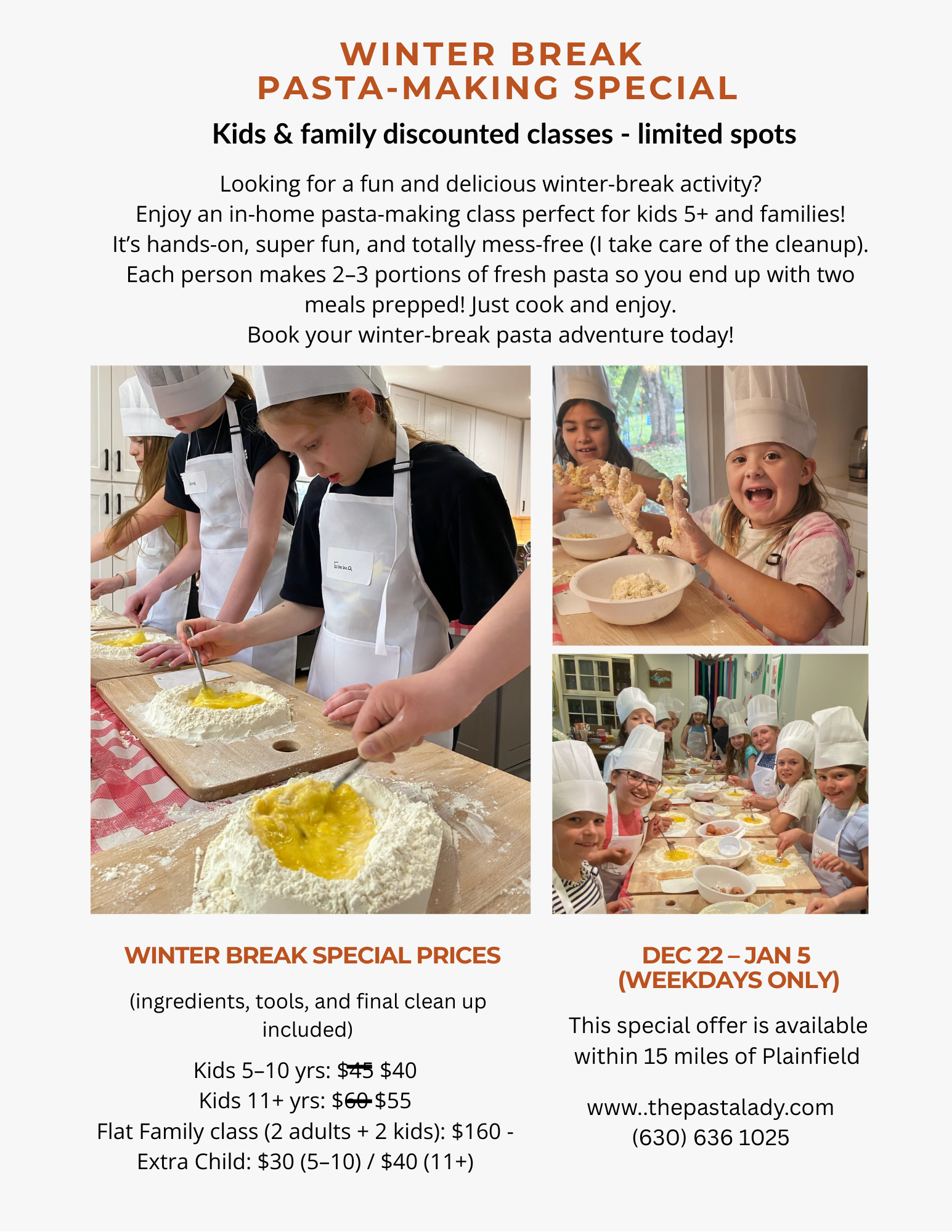 Gift certificates and seasonal offers – The pasta lady